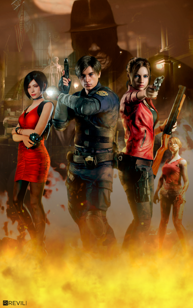 RE2 - Ada - Leon - Claire -poster mobile wallpaper -REVIL - REVIL