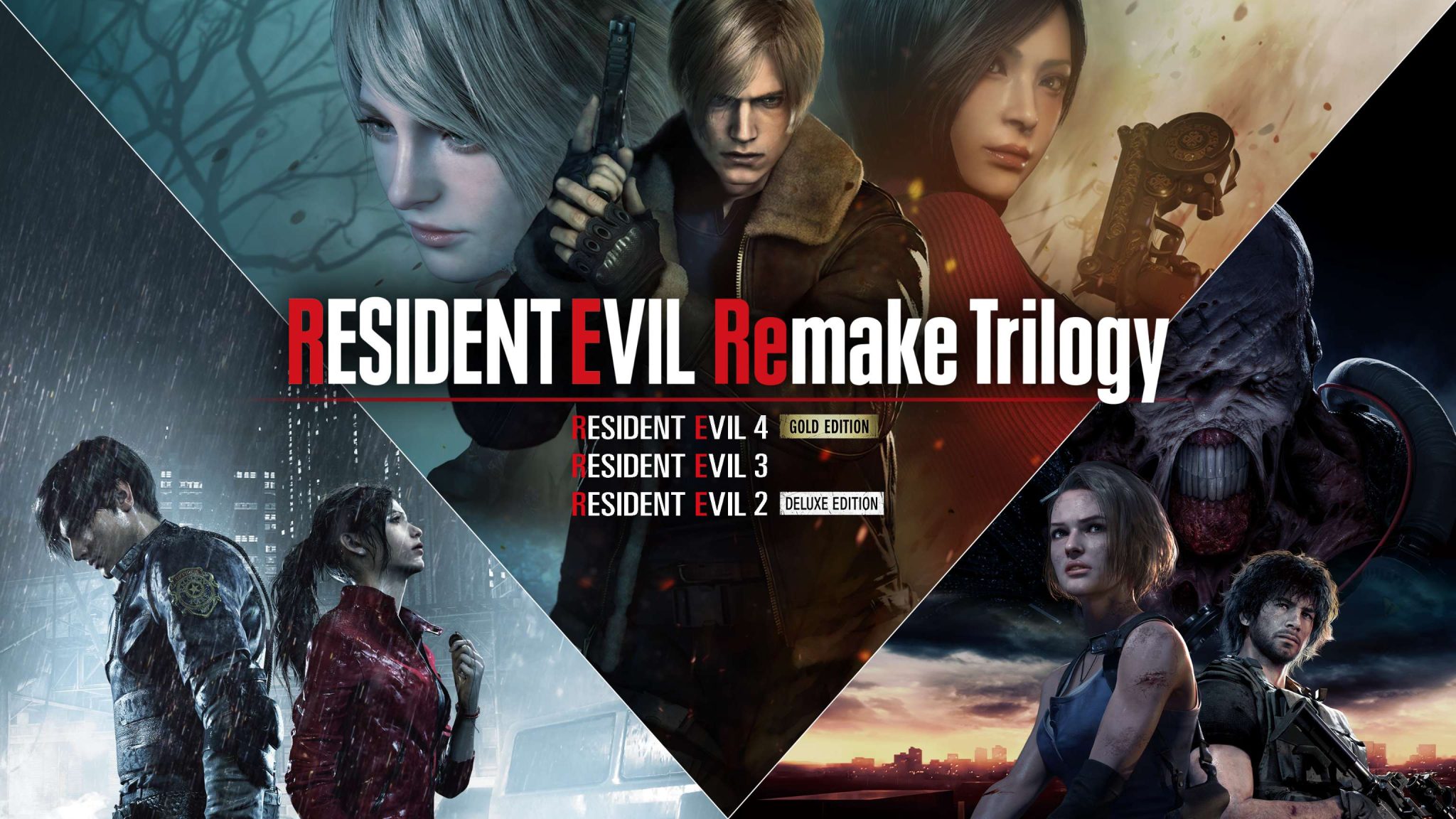 Resident Evil Remake Trilogy com RE2, RE3 e Resident Evil 4 Gold Edition está disponível - REVIL