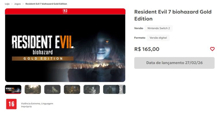 Resident Evil 7 chega ao Nintendo Switch 2 por R$ 165,00 - REVIL